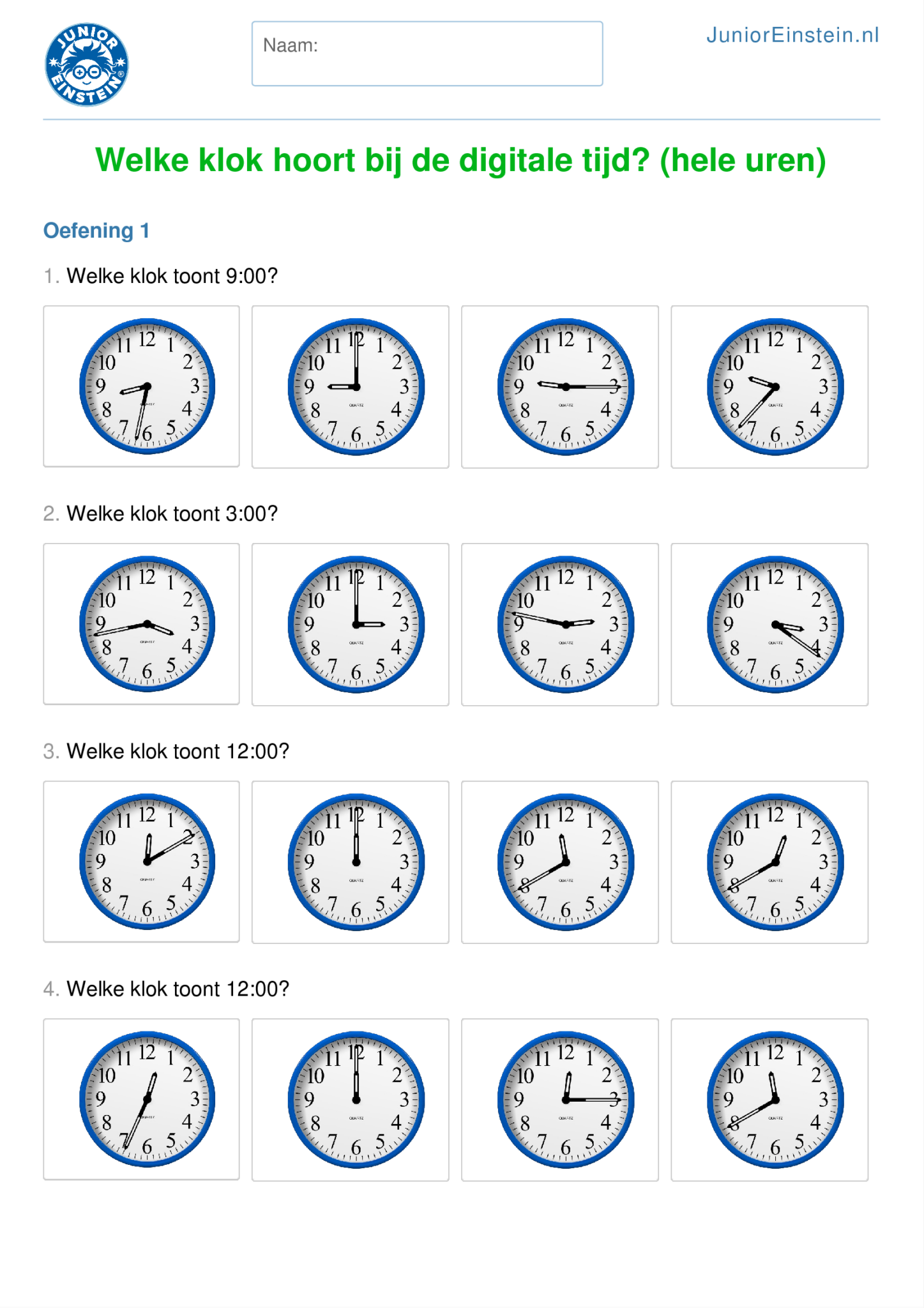 Wat is de naam van de tijd tussen 16:00 en 17:00 uur?